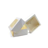China Disposable Eco Friendly Custom Printing Food Packing Small Sushi Cake Bakery Chocolate Packaging Paper Box with Windowr for sale