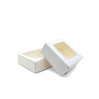 China Disposable Eco Friendly Custom Printing Food Packing Small Sushi Cake Bakery Chocolate Packaging Paper Box with Windowr for sale