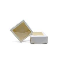 China Disposable Eco Friendly Custom Printing Food Packing Small Sushi Cake Bakery Chocolate Packaging Paper Box with Windowr for sale