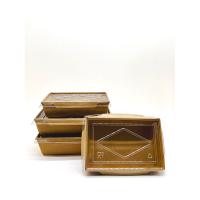 China Promotion Custom Logo Lunch  Dessert Food Paper Packing Transparent Cover Pastry Sandwich Paper Box for sale