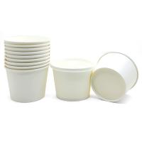 China Disposable Take Away White Paper Noodles Salad Bowl with Lid Customize Pattern Paper Bowl for sale