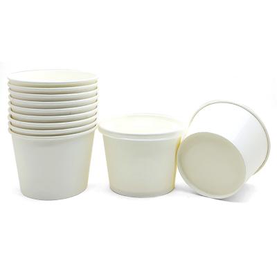 China Disposable Take Away White Paper Noodles Salad Bowl with Lid Customize Pattern Paper Bowl for sale