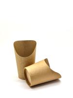 China High Quality Customizable Round Bottom Kraft Snack Paper Cup Disposable Single Wall Open Cup for sale