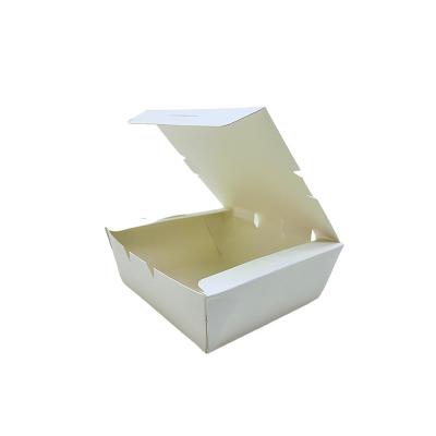 China High Quality Laminated Food Grade Disposable Paper Snack Box Take Away Box With Logo Pattern for sale