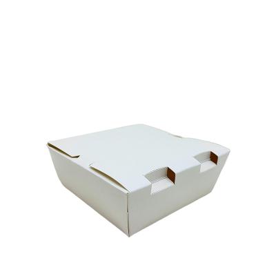 China Wholesale Food Grade White Paper Salad Food Take Away Package Box Customized Pattern logo for sale