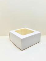 China Disposable Eco Friendly Custom Printing Food Packing Small Sushi Cake Bakery Chocolate Packaging Paper Box With Window for sale