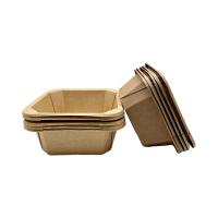 China Custom Take Away Salad Fast Food Biodegradable Kraft Custom Paper Boxes Fruit Paper Tray for sale