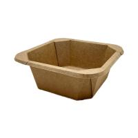 China Custom Take Away Salad Fast Food Biodegradable Kraft Custom Paper Boxes Fruit Paper Tray for sale
