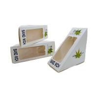 China Kraft Cardboard Triangle Wrap Food Packaging Paper Box with Logo Printing and Window for sale
