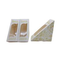 China Kraft Cardboard Triangle Wrap Food Packaging Paper Box with Logo Printing and Window for sale