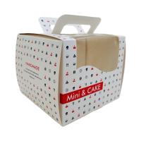 China Custom Food Packaging Box With Handle With Window Transparent Cake Box Cake Boxes Packaging Wholesale Custom for sale