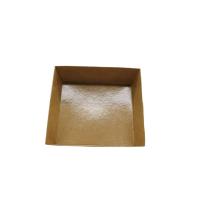 China Square Kraft Paper Box Cake Bread Snack Packaging Clear Plastic Lids Sushi Sandwich Paper Tray for sale