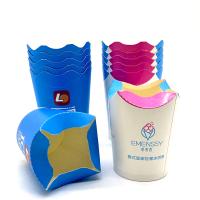 China Quality Assure Eco Friendly Disposable Coffee Paper Cup Specially Shaped French Fries Cup Ice Cream Dessert Cup for sale
