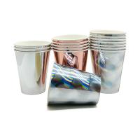 China ODM Customization Great Quality Paper Drink Cup 8oz Beverage Silver Card  Paper Cup Double Wall Paper Cup for sale