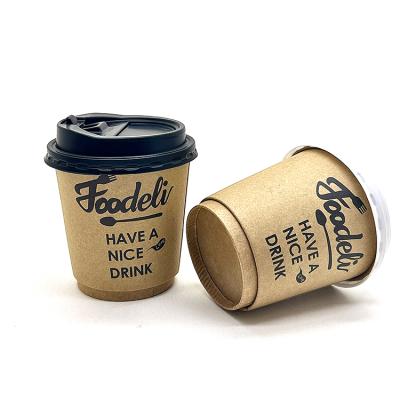 China Hot Selling Products Fine Workmanship 8/10/12/16oz Kraft Paper Disposable Double Wall Paper Cup for Hot Drink for sale
