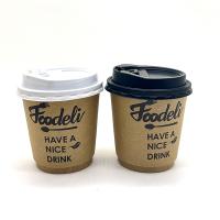 China Hot Selling Products Fine Workmanship 8/10/12/16oz Kraft Paper Disposable Double Wall Paper Cup for Hot Drink for sale
