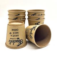 China Hot Selling Products Fine Workmanship 8/10/12/16oz Kraft Paper Disposable Double Wall Paper Cup for Hot Drink for sale