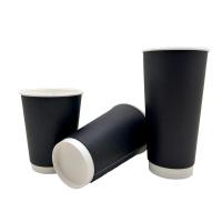 China Double Wall Custom Coffee Paper Cups 8/10/12/16oz Kraft Paper Corrugated Cups for sale