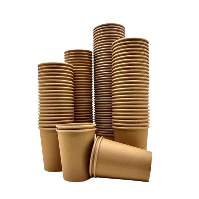 China Customized Eco-Friendly Disposable Single Wall Kraft Paper Cup Energy Drink Cup for sale