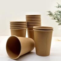 China Wholesale Hot Selling Plain Color Disposable Paper Cup Custom Color 12oz Disposable Milk Cup for Party Product for sale