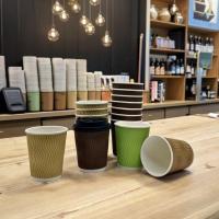 China Wholesale Hot Selling Plain Color Disposable Paper Cup Custom Color 12oz Disposable Milk Cup for Party Product for sale