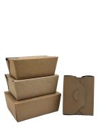China Paper Fast Food Packaging Disposable Kraft Paper Box Folding Takeaway Noodle Salad Fried Chicken Bowl for sale