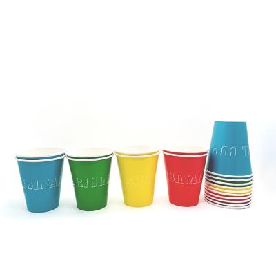 China China Supplier Plain Color Paper Drink Cup 8oz Etc Kraft Paper Glossy Lamination Paper Coffee Cups for sale