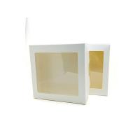 China Minimalist Simple Design Disposable Paper Box Customization Pattern White Paper Boxes With Window for sale