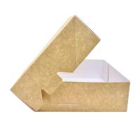 China Direct Factory New Design Cake Boxes with Window Environmentally Friendly Folding Kraft Paper Bakery Cake Box for sale