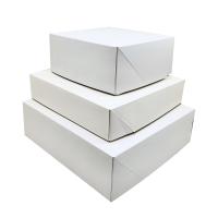 China Multifunctional Custom logo Pattern Engagement Gift Packaging Box White square Cake Baking Paper Boxes for sale