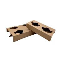 China Custom Cardboard Beverage HolderTakeaway Paper Carrier Tray Kraft Paper Cup Holder for sale