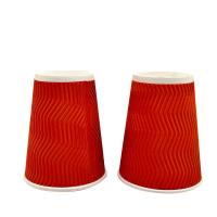 China Hot Selling Products Wholesale Paper Cup Custom Ripple Wall Multiple Colors Packaging Paper Coffee Cups for sale