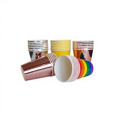 China DIY Eco-Friendly Craft Paper Cups Rose Red Biodegradable Disposable for Parties for sale