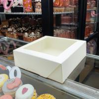 China Plastic-Free Water Coating White Paperboard Box Food Grade Window for Cake Tea Sugar Packaging for sale