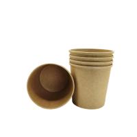 China 8oz Custom Logo Disposable Kraft Paper Coffee Cups With Lids for sale