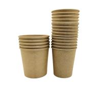 China 8oz Custom Logo Disposable Kraft Paper Coffee Cups With Lids for sale