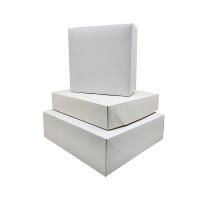 China Multifunctional Custom logo Pattern Engagement Gift Packaging Box White square Cake Baking Paper Boxes for sale