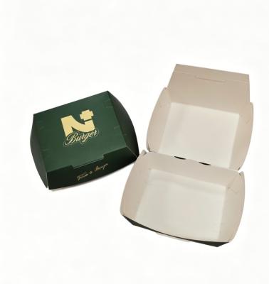 China Custom Logo Corrugated Hamburg Box Wholesale Fast Food Burger Packaging for sale