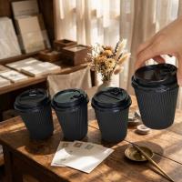 China Disposable Double Wall Paper Cups for Juice Service 8oz/12oz/16oz 90mm Diameter for sale