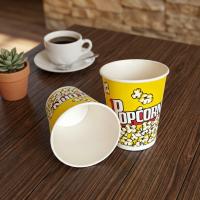 China Wholesale Customizable Biodegradable Single Wall Coated Paper Disposable Food Grade Packaging Fried Chicken Popcorn Bucket for sale