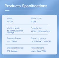 China OEM / ODM 600ml Countertop Oral Irrigator Teeth Whitening Cleaning for sale