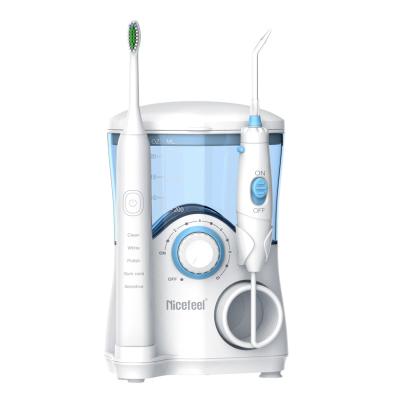 China Combo Electric Toothbrush IPX4 Countertop Water Flosser Teeth Whitening 600ml for sale