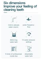China Combo Electric Toothbrush IPX4 Countertop Water Flosser Teeth Whitening 600ml for sale