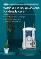 China Combo Electric Toothbrush IPX4 Countertop Water Flosser Teeth Whitening 600ml for sale