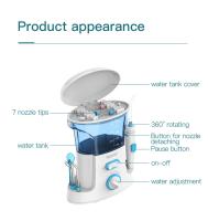 China Oralginal 600ml Electric Water Jet Dental Floss Countertop Oral Irrigator 10+ Modes for sale