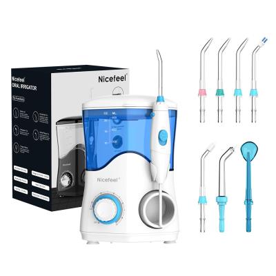 China Nicefeel Dental Water Flosser Oral Irrigator 150ml Tank 5W 6 Jet Tips Oral Care for sale
