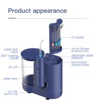 China ETL Approved Oral Health Desktop Water Flosser 290ml 120PSI Dental Pulse Irrigator for sale
