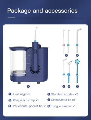 China ETL Approved Oral Health Desktop Water Flosser 290ml 120PSI Dental Pulse Irrigator for sale