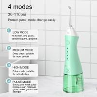 China Cordless Dental Oral Irrigator 300ML IPX7 Waterproof Portable Rechargeable Water Flosser for Home Travel for sale