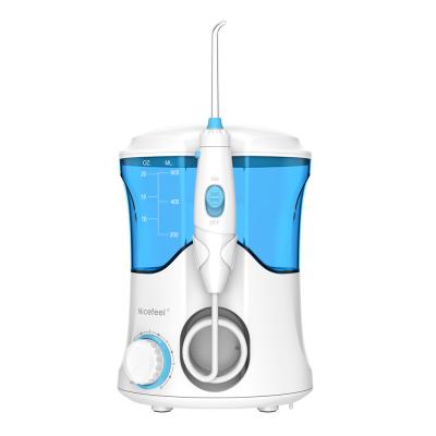 China Desktop Electric Oral Irrigator 600ml Dental Water Jet Teeth Cleaner IPX4 Countertop Flosser for sale